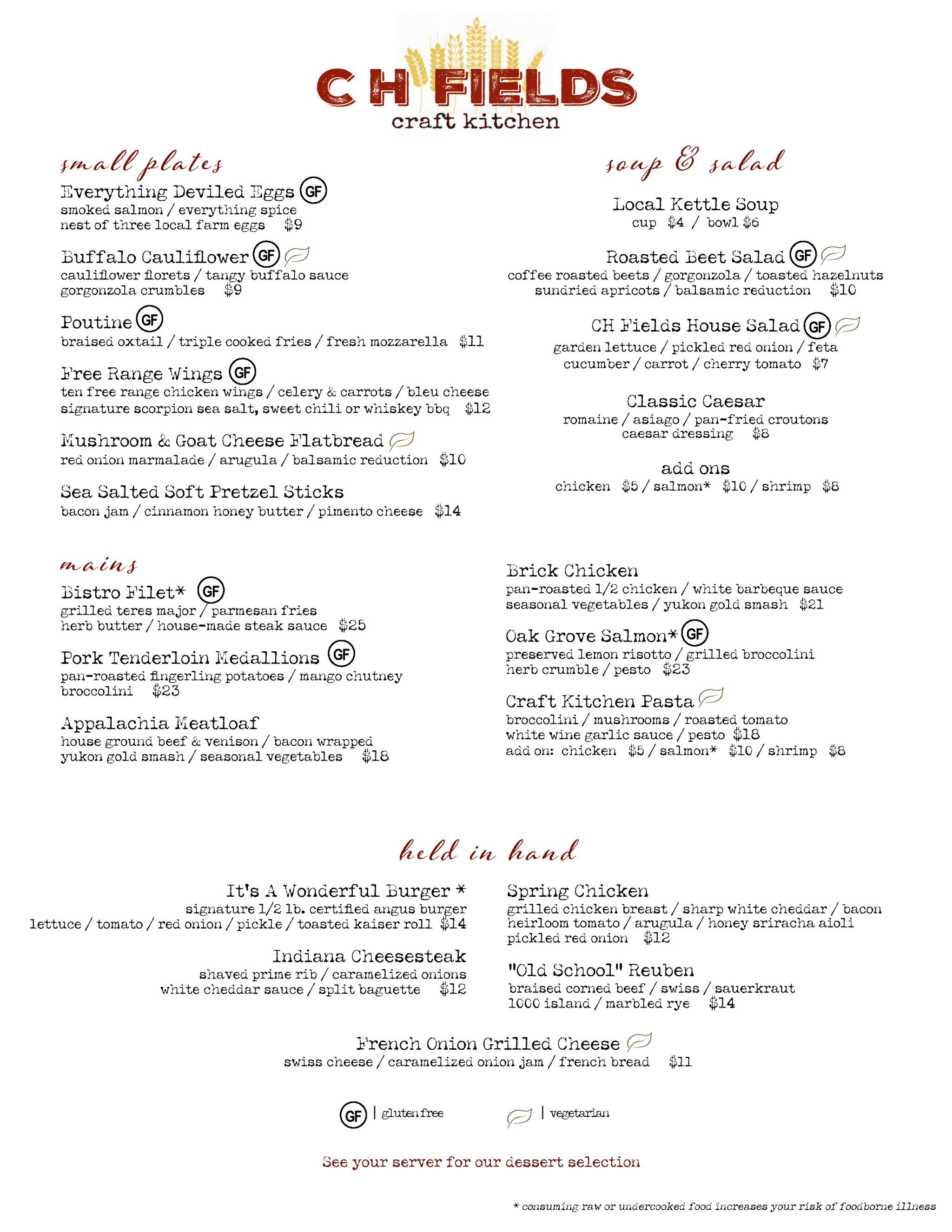 Home - CH Fields Craft Kitchen