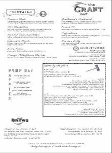 Menus - CH Fields Craft Kitchen